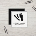 Razor & Hair Clippers Square Business Card | Zazzle
