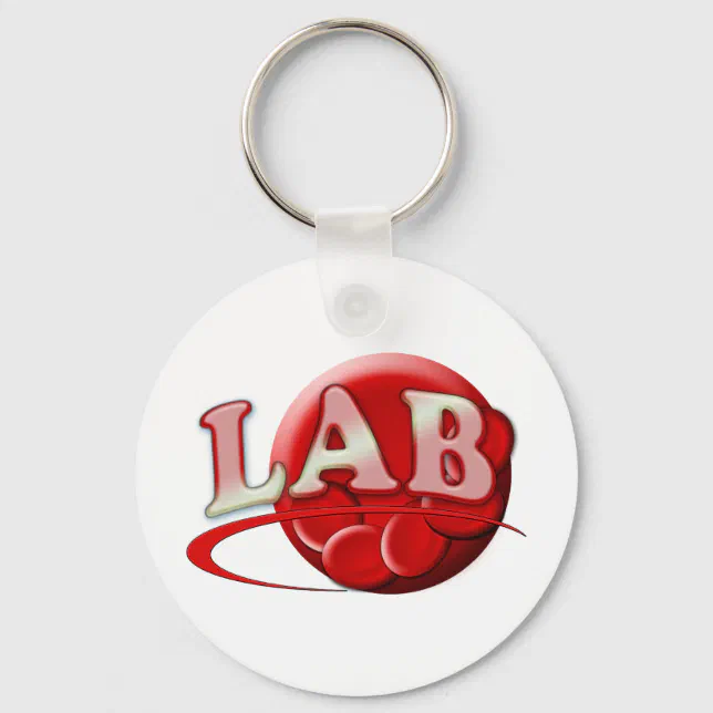 RBC MLT LABORATORY SWOOSH LOGO - MEDICAL CLINICAL KEYCHAIN | Zazzle