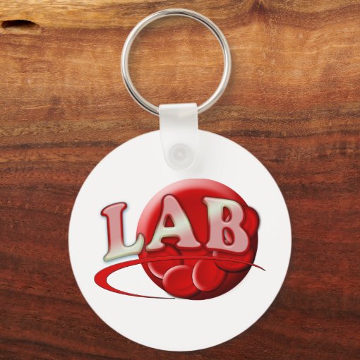 RBC MLT LABORATORY SWOOSH LOGO - MEDICAL CLINICAL KEYCHAIN | Zazzle