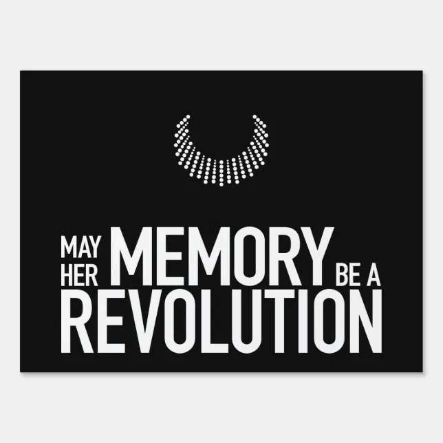 RBG Dissent Necklace | Yard / Protest Sign | Zazzle