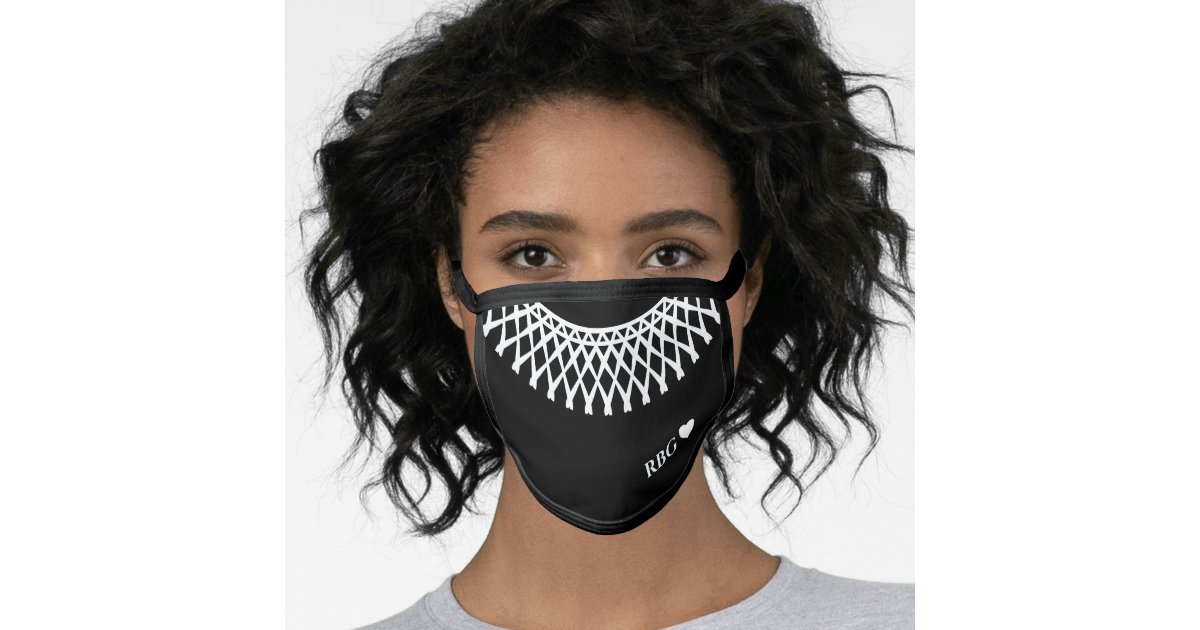 RBG Lace Collar Face Mask | Zazzle