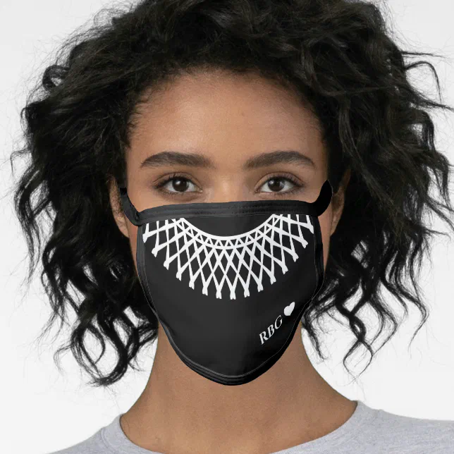 RBG Lace Collar Face Mask | Zazzle