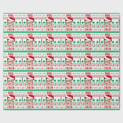 RBG Ugly Christmas Sweater Wrapping Paper | Zazzle