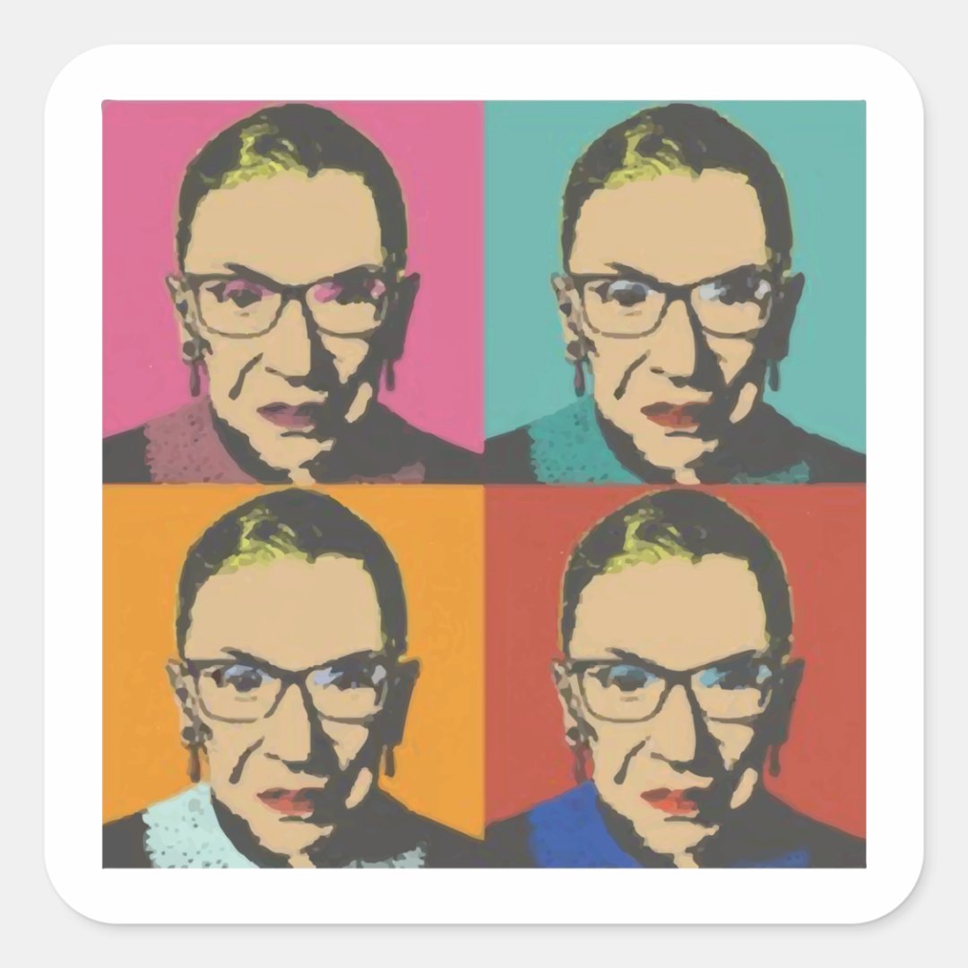 RBG Women's, Feminist, Feminist, Notorious RBG Square Sticker | Zazzle