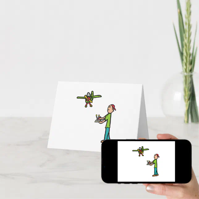 RC Model Airplane Flying Card | Zazzle