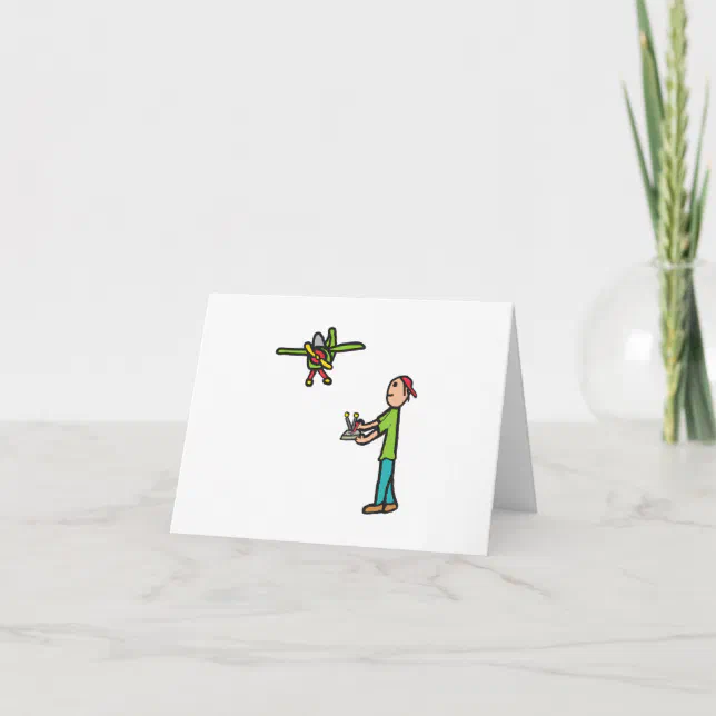 RC Model Airplane Flying Card | Zazzle