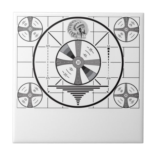 RCA Indian Head Test Pattern Ceramic Tile | Zazzle.com