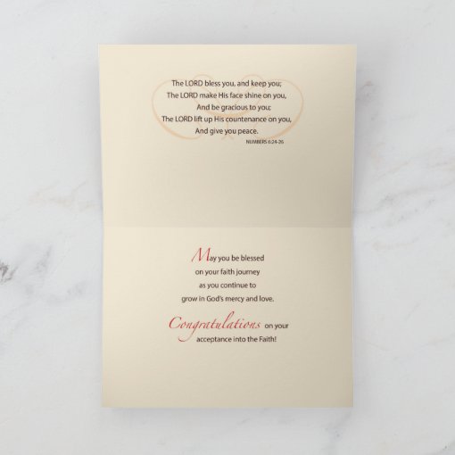 RCIA Congratulations, Catholic, Red Candle Card | Zazzle