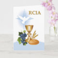 RCIA Congratulations Catholic Sacrament Symbols Card | Zazzle