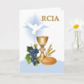 RCIA Congratulations Catholic Sacrament Symbols Card | Zazzle