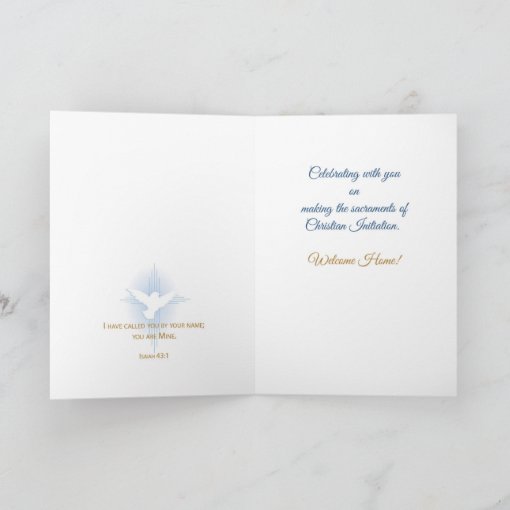 RCIA Congratulations Catholic Sacrament Symbols Card | Zazzle