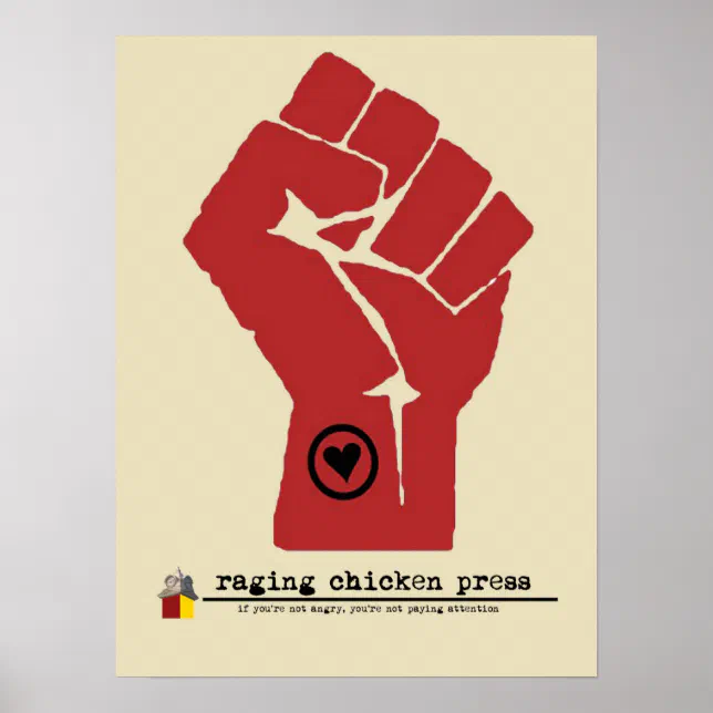 RCP Poster | Hand in Fist, Heart on Sleeve | Zazzle