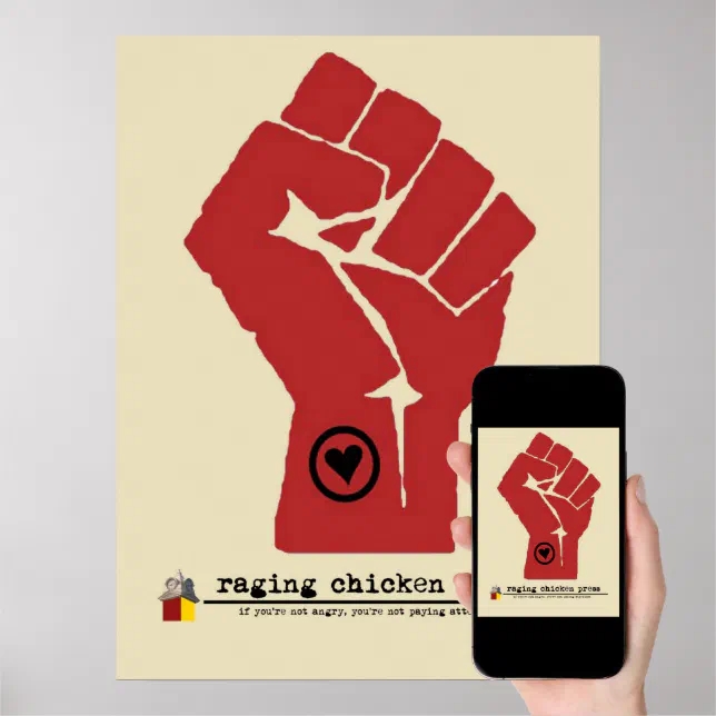 RCP Poster | Hand in Fist, Heart on Sleeve | Zazzle