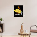 Re-duck-tion Funny Animal Duck Pun Dark BG Poster | Zazzle