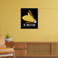 Re-duck-tion Funny Animal Duck Pun Dark BG Poster | Zazzle