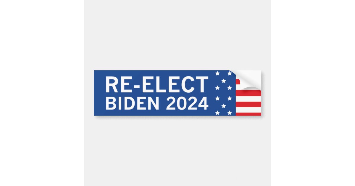 Re-Elect Biden 2024 Bumper Sticker | Zazzle