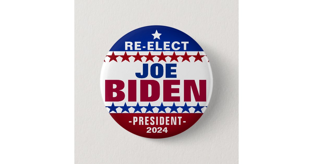 RE-ELECT Joe Biden 2024 Campaign Button | Zazzle