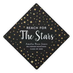Reach For The Stars Galaxy Graduation Cap Topper | Zazzle