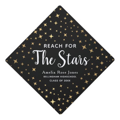 Reach For The Stars Galaxy Graduation Cap Topper | Zazzle