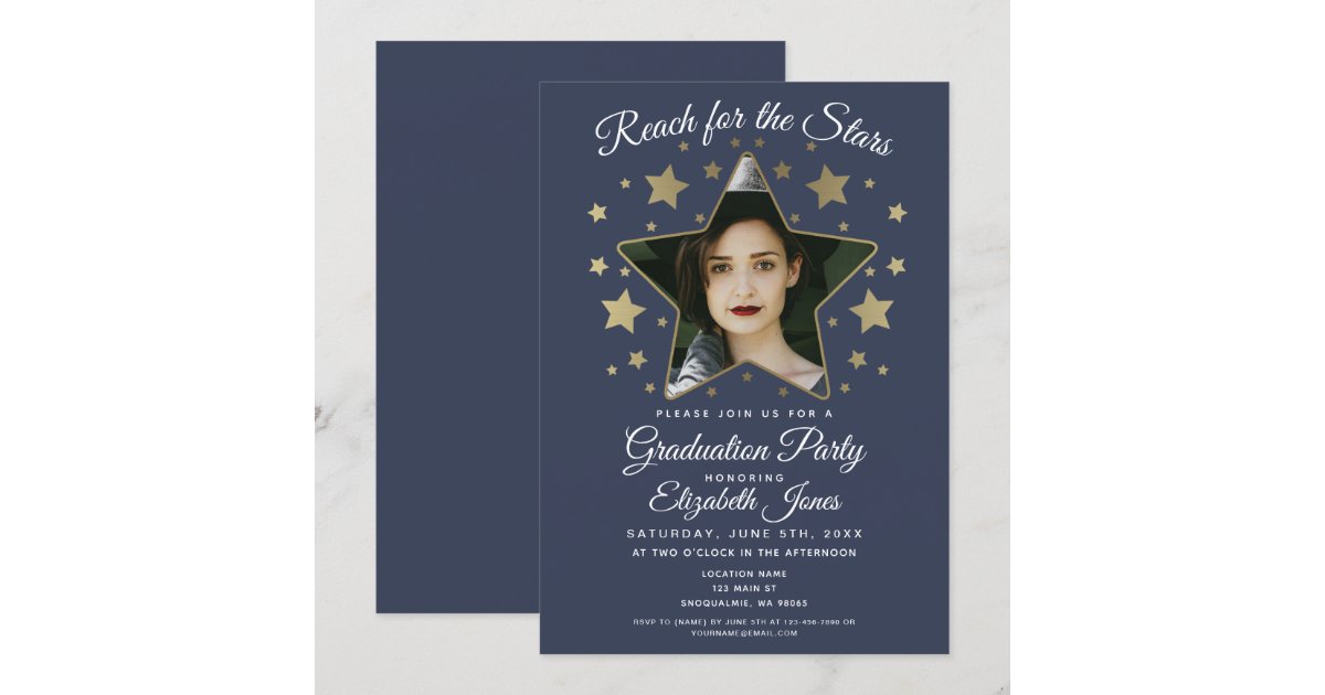 Reach for the Stars Graduation Invitation | Zazzle