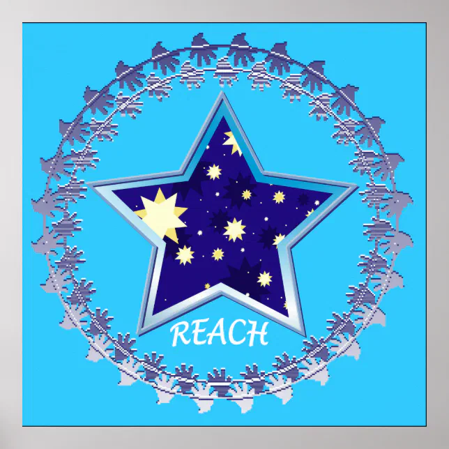 "Reach for the Stars" Motivational Poster | Zazzle