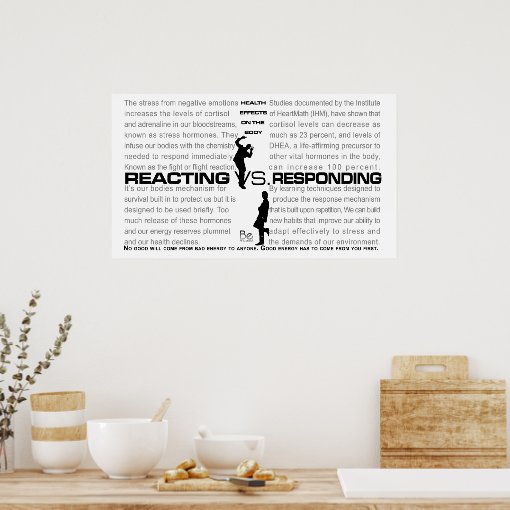 Reacting VS Responding Poster | Zazzle