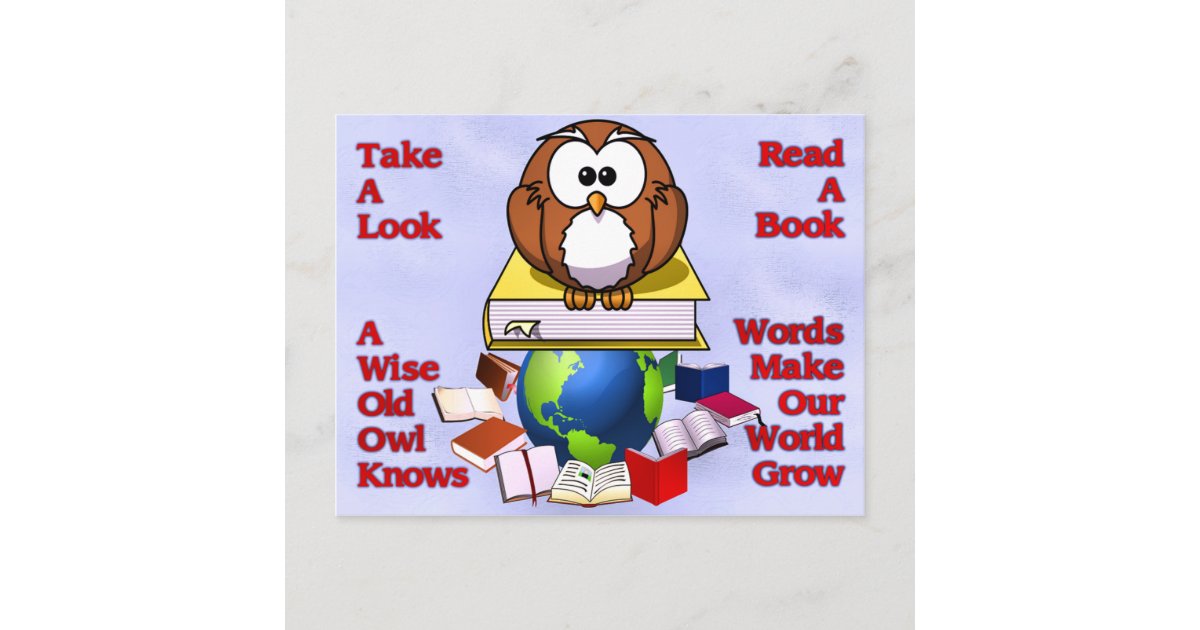 Read A Book Postcard | Zazzle