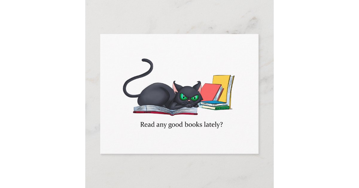 Read any good books lately? postcard | Zazzle