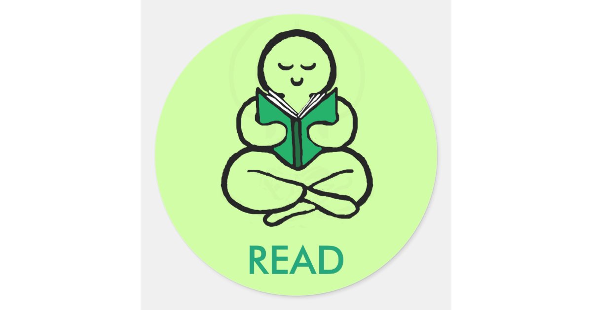 Read green version classic round sticker | Zazzle