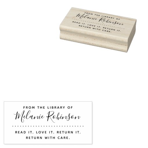 Read It. Love It. Return It. Custom Library Rubber Stamp | Zazzle