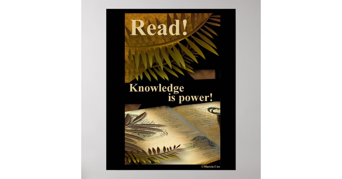 Read! knowledge is Power! poster | Zazzle