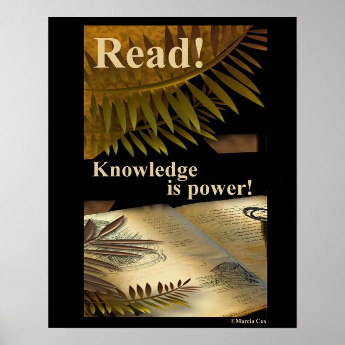 Read! knowledge is Power! poster | Zazzle.com