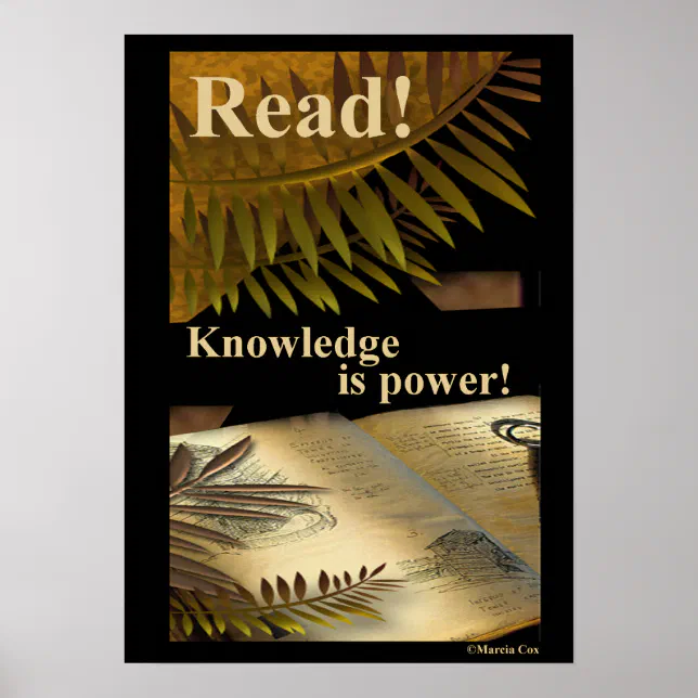 Read! Knowledge is Power! Poster | Zazzle