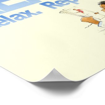 Read, Relax and Repeat Literacy Poster | Zazzle