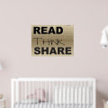 Read Think Share Poster | Zazzle