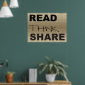 Read Think Share Poster | Zazzle