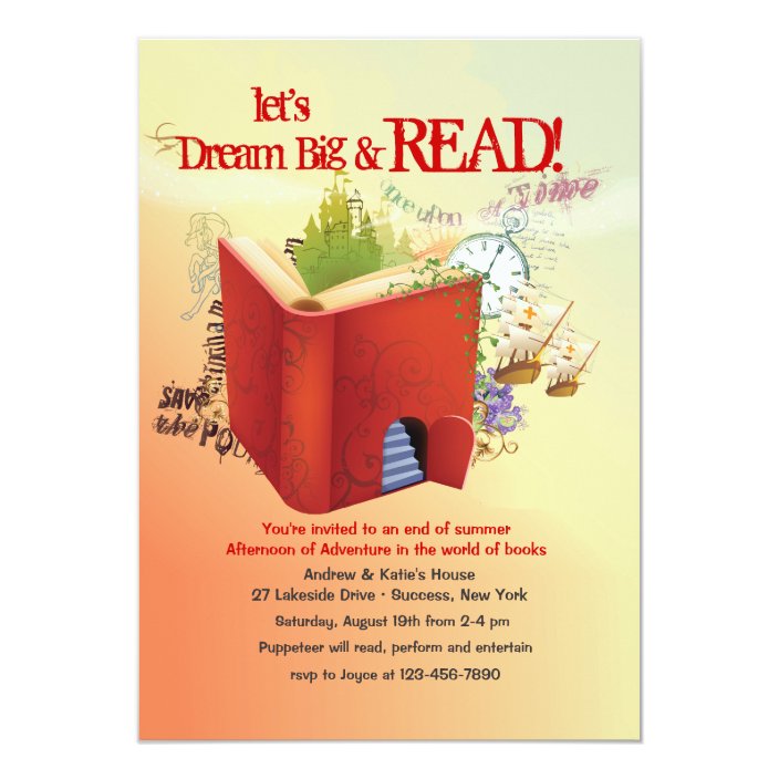 Reading Adventure Invitation | Zazzle.com