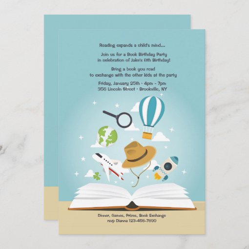 Reading Expands the Mind Invitation | Zazzle