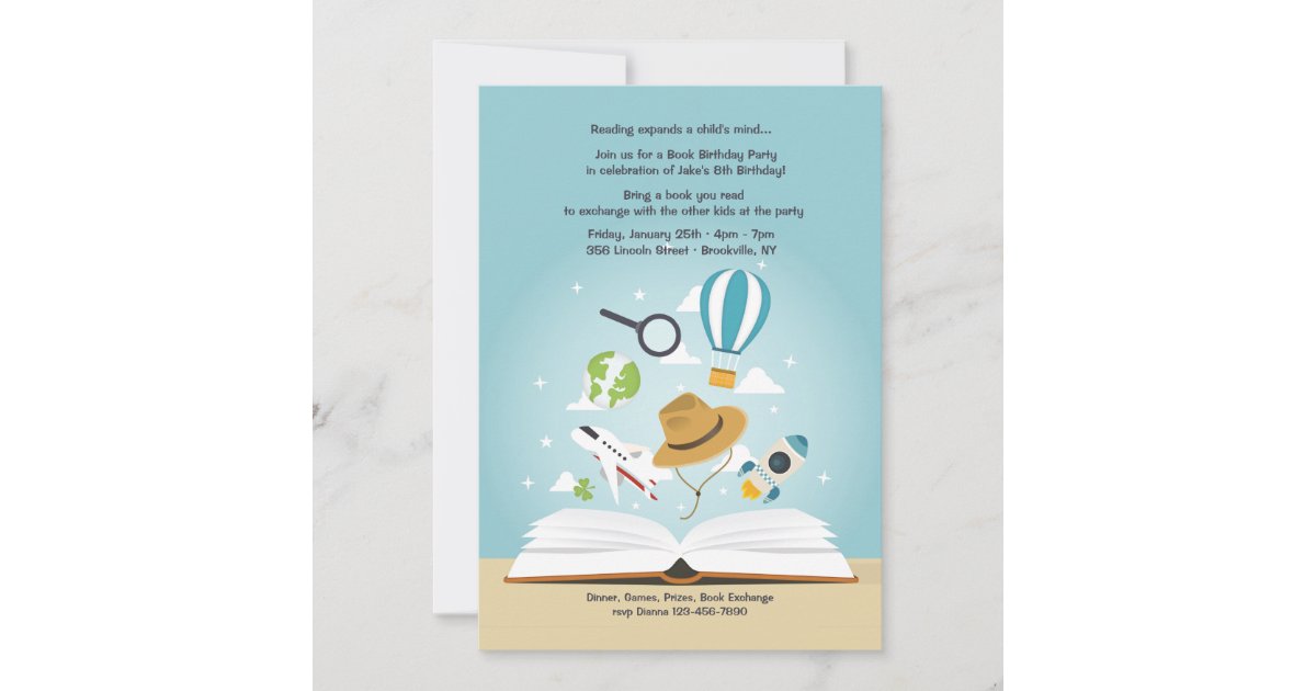 Reading Expands the Mind Invitation | Zazzle