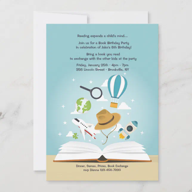 Reading Expands the Mind Invitation | Zazzle
