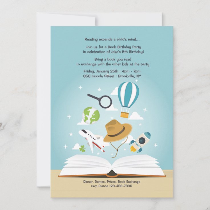 Reading Expands the Mind Invitation | Zazzle