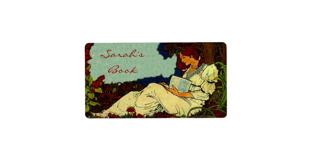 Reading In a Forest Book Labels Bookplates Plates | Zazzle
