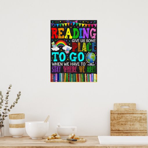 Reading is an Adventure Classroom Poster | Zazzle