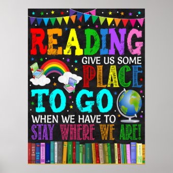 Reading is an Adventure Classroom Poster | Zazzle
