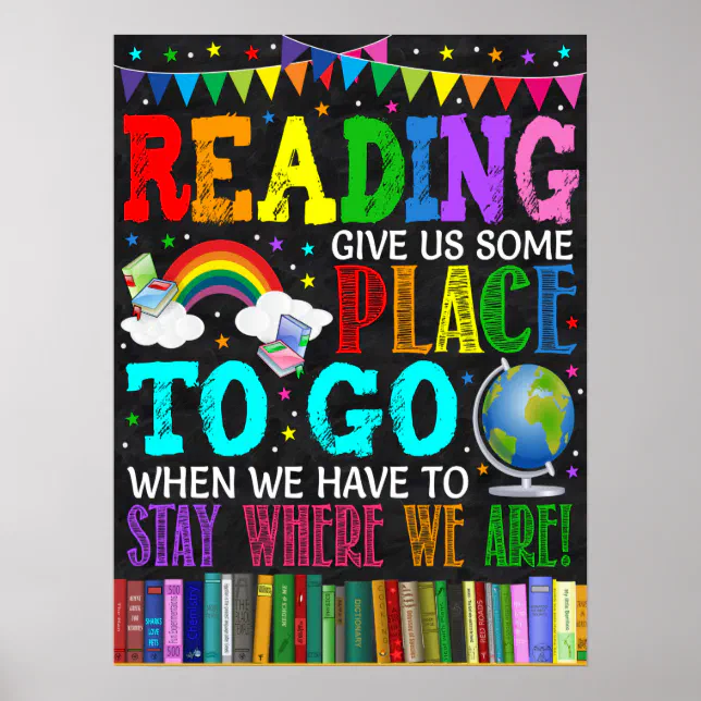 Reading is an Adventure Classroom Poster | Zazzle
