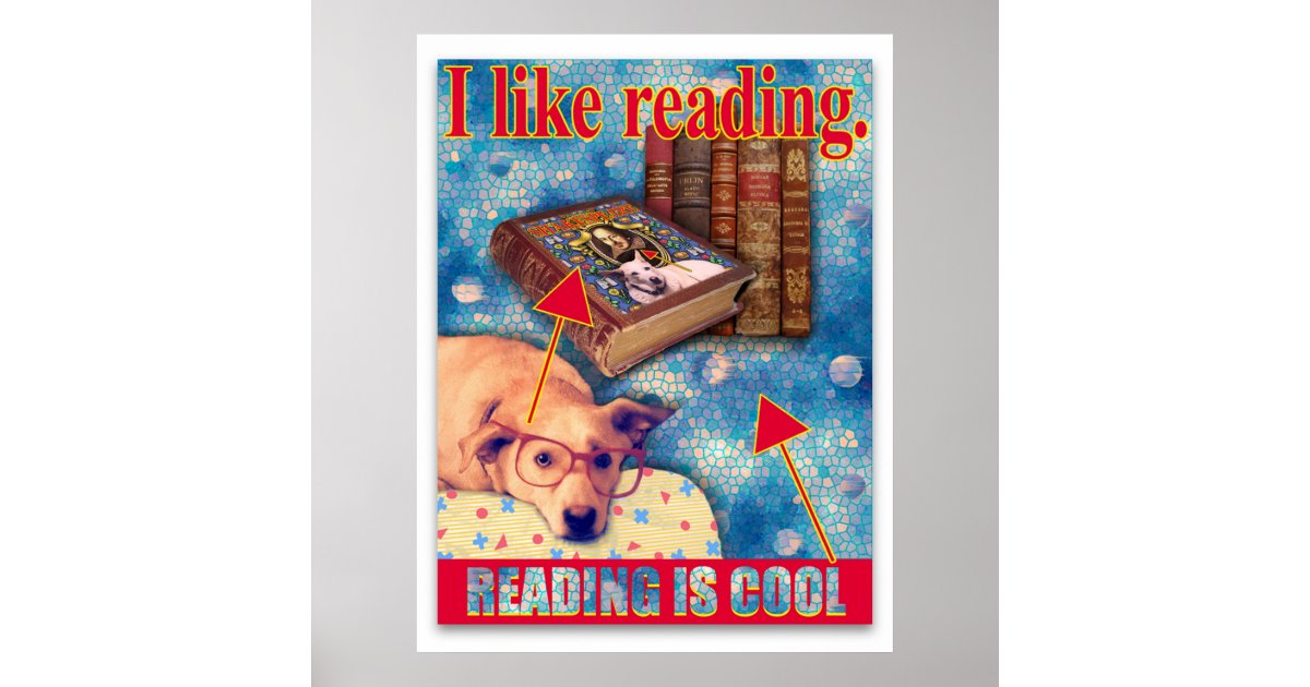 READING IS COOL POSTER | Zazzle