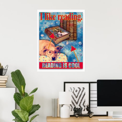 READING IS COOL POSTER | Zazzle