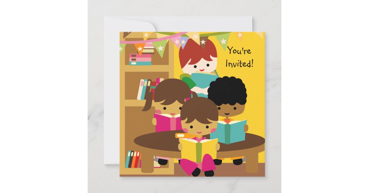 Reading is Fun Birthday Invitation | Zazzle