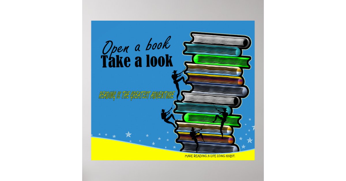 Reading is the Greatest Adventure Poster | Zazzle