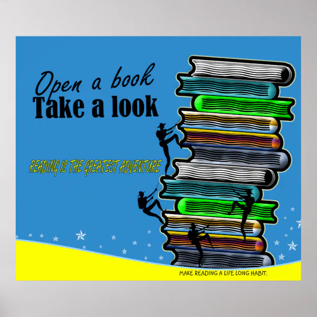 Reading is the Greatest Adventure Poster | Zazzle